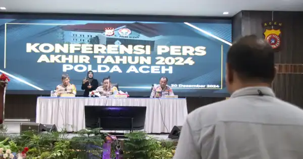 Polda Aceh Gelar Konferensi Pers Akhir Tahun 2024: Paparkan Keberhasilan dan Capaian